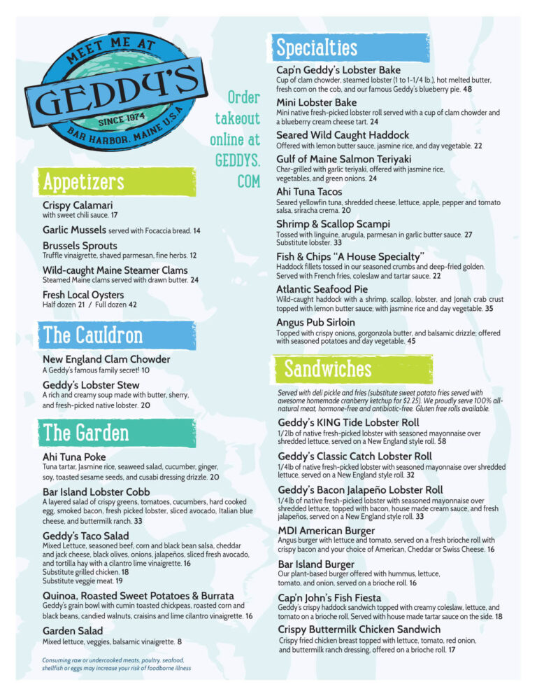Main Menu PDF | Geddy's